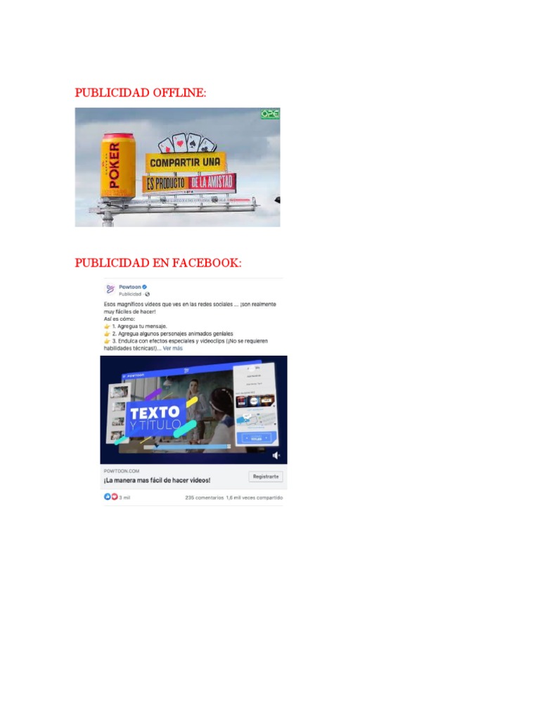 Tipos de Publicidad Ejemplos | PDF