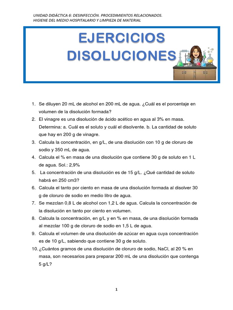 Ejercicios Disoluciones | PDF