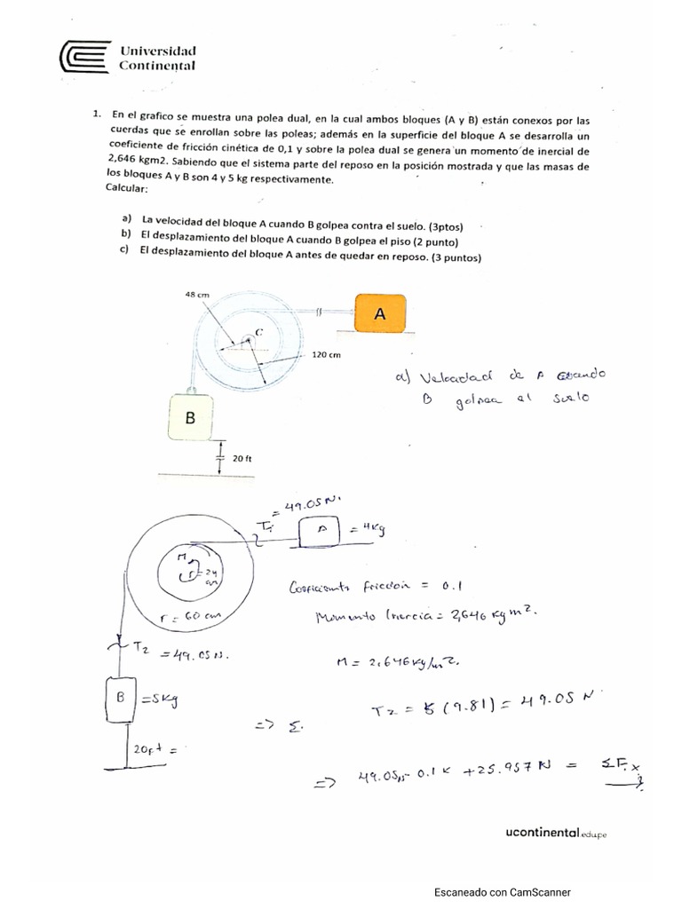 Examen Final, Mecanica Vectorial Dinamica | PDF