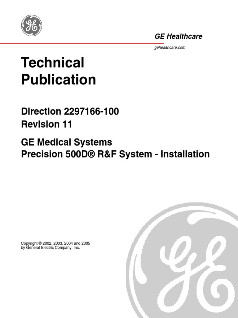 Technical Publication: Direction 2297166-100 Revision 11 GE Medical ...