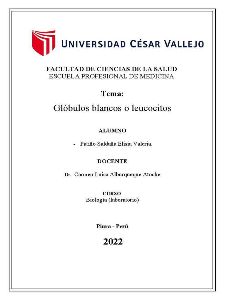 Globulos Blancos | PDF | Leucocito | Especialidades Medicas