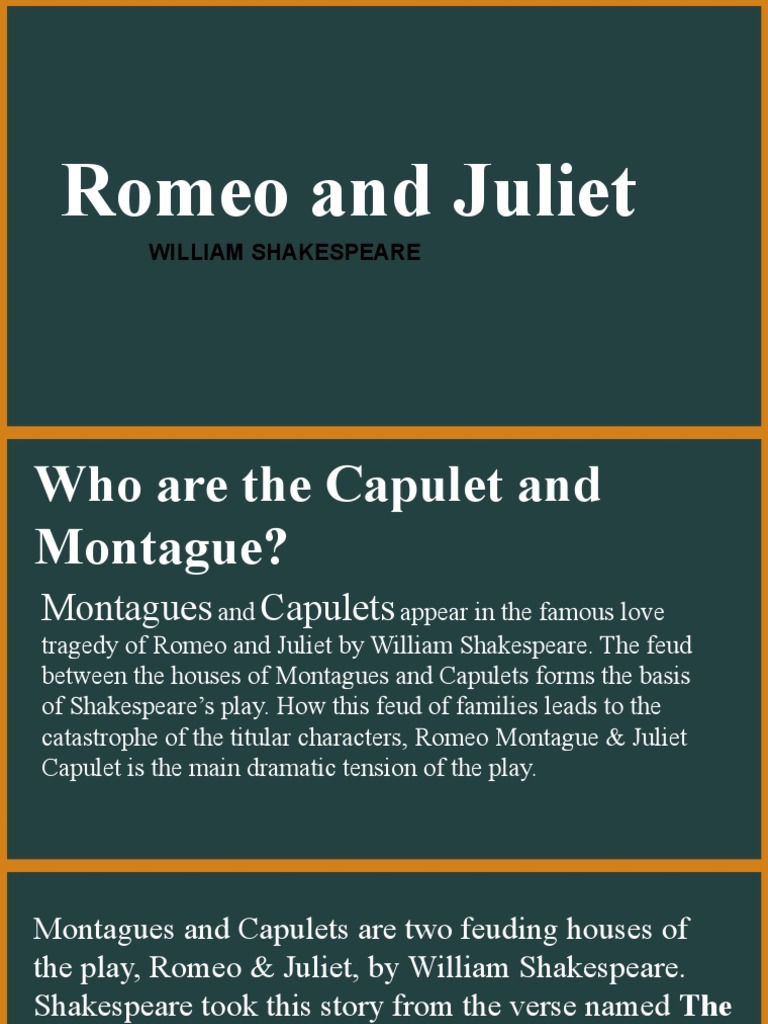 Romeo and Juliet (Capulet and Montague) | PDF | Characters In Romeo And ...