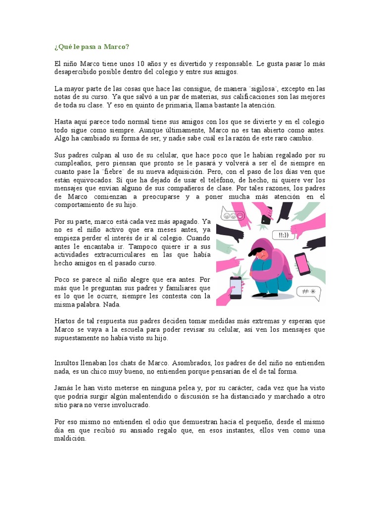 Bullying: La historia de Marco | PDF