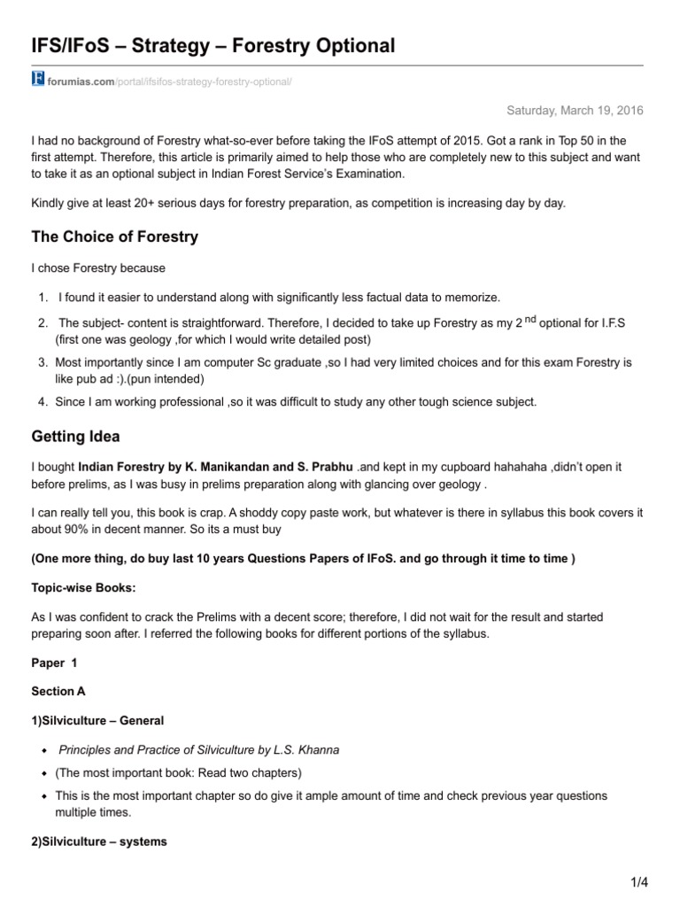 A Comprehensive Guide to Preparing for the Forestry Optional Subject ...