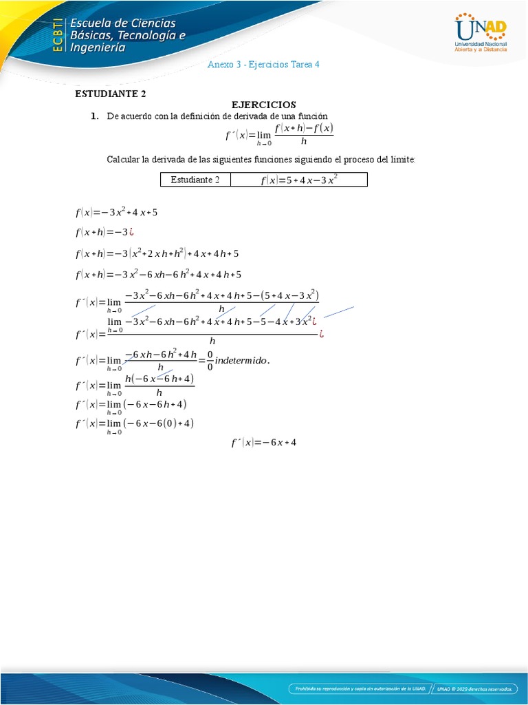 Ejercicios Estudiante 2 Tarea 4. | PDF | Funciones y mapeos | Análisis matemático