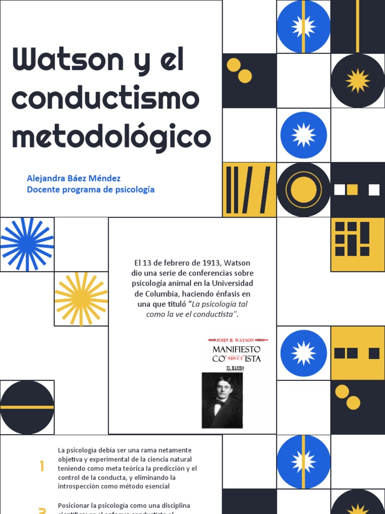 Watson y El Conductismo Metodológico | PDF | Sicología | Behaviorismo