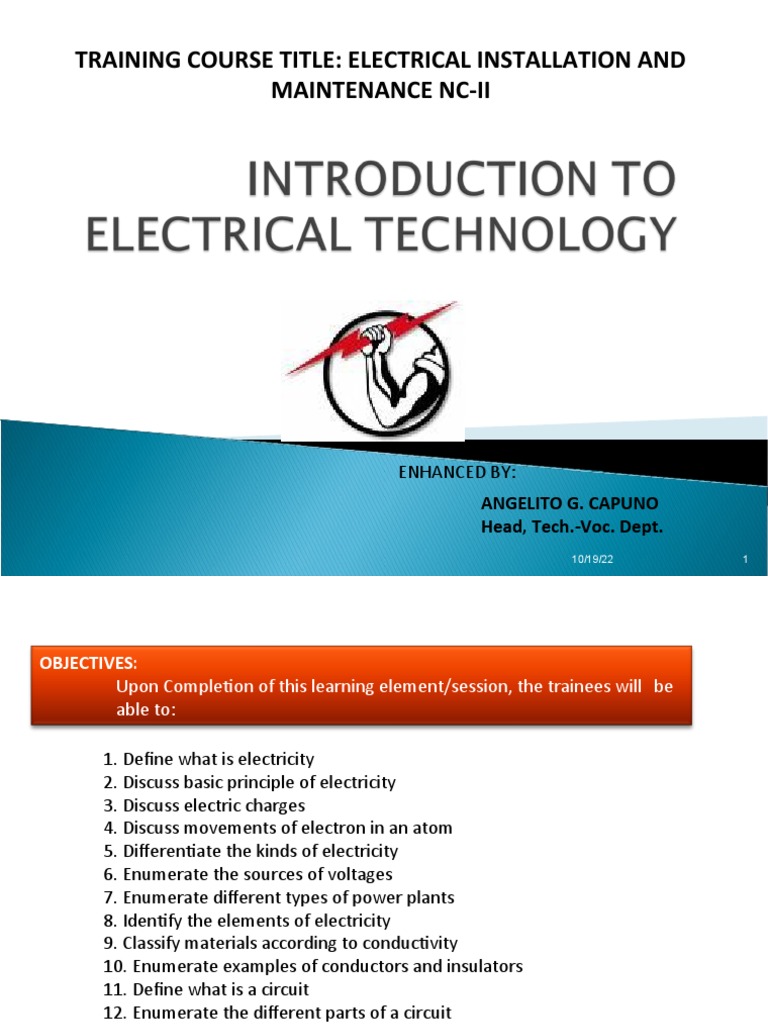 2.intro To Electrical Technology | PDF | Rechargeable Battery | Atoms