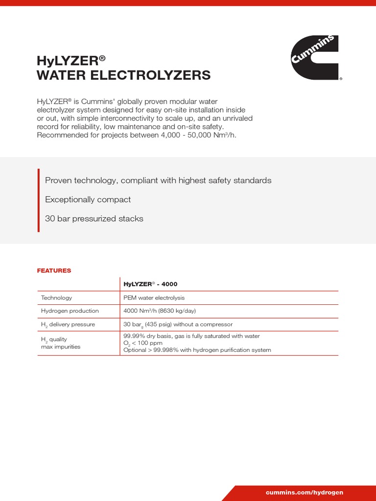 HyLYZER - 4000 | PDF | Water | Energy Technology