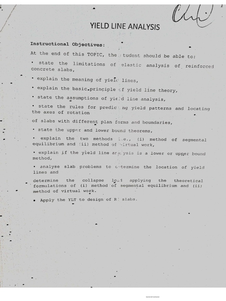Yield Line Analysis Pdf