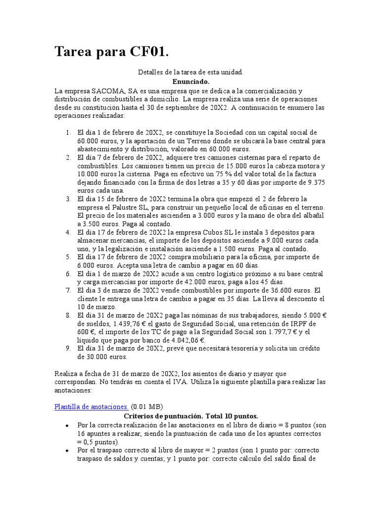 Tarea para CF01 | PDF | Economias