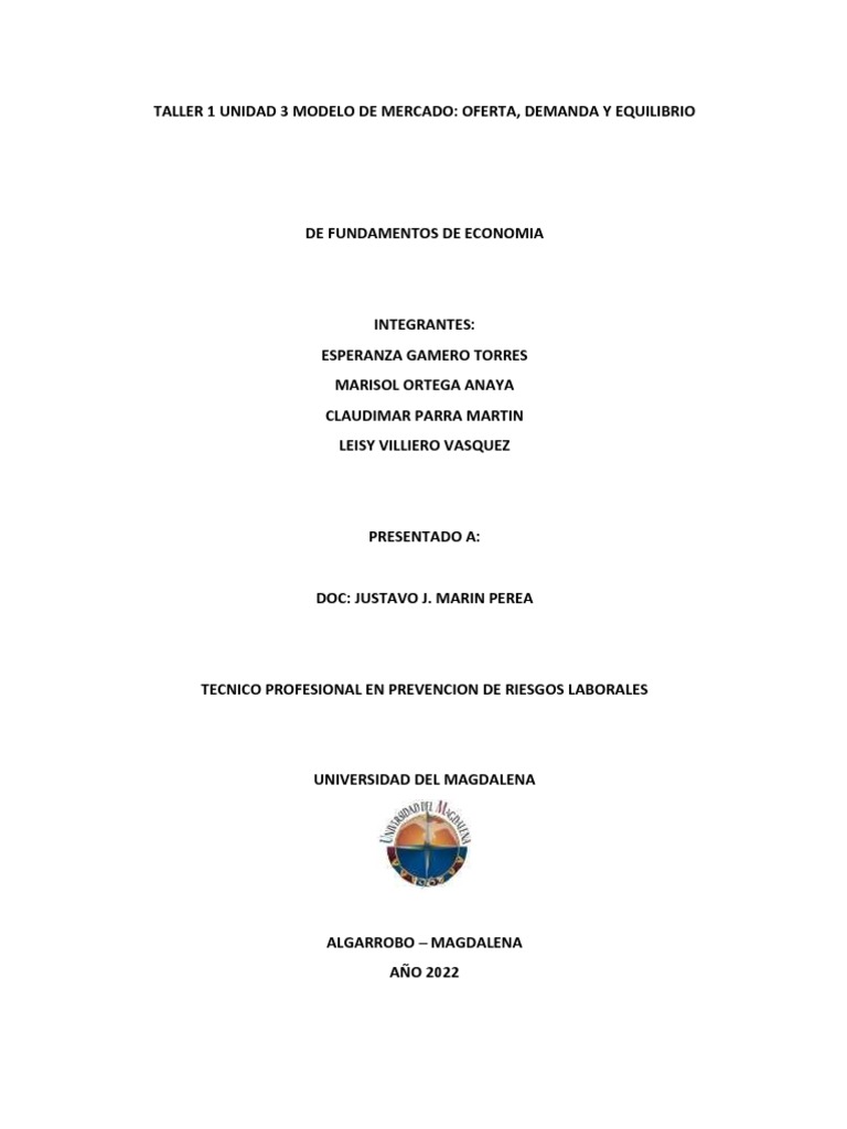 Taller 1 Unidad # 3 | PDF