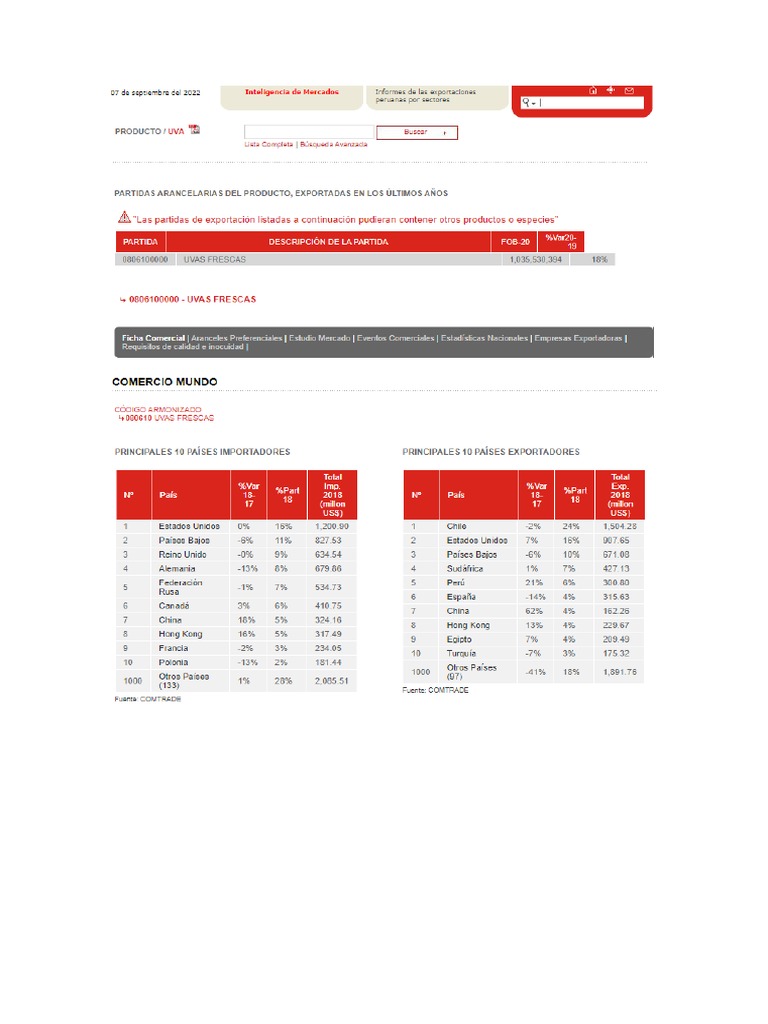 SIICEX Grupo Uvita | PDF