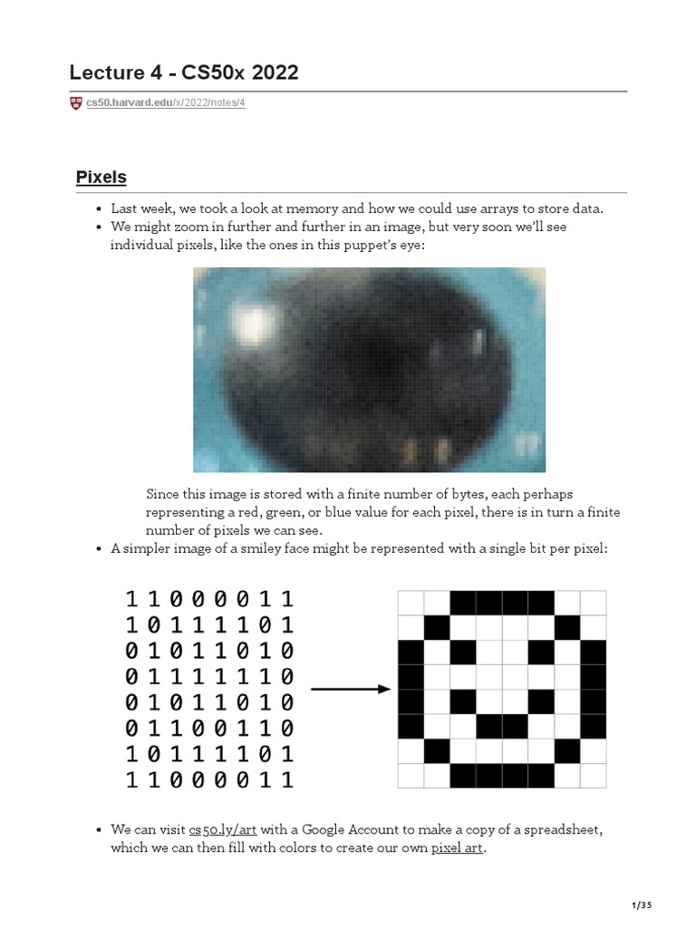 Cs50.harvard - Edu-Lecture 4 - CS50x 2022 | PDF Cs50.harvard - Edu-Lecture 4 - CS50x 2022 | PDF