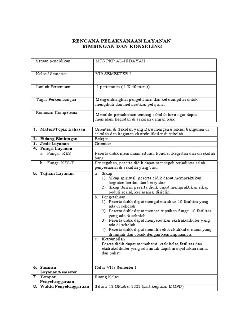 RPL Layanan Orientasi - Shevia Fera Susika | PDF