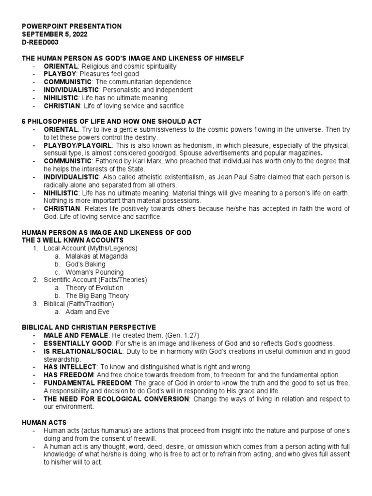 Understanding Human Acts: A Comprehensive Analysis of the Moral ...