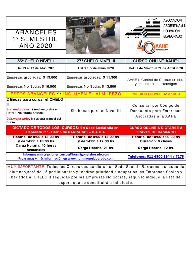 1 27º CHELO II Aranceles y Cupos 2020 | PDF