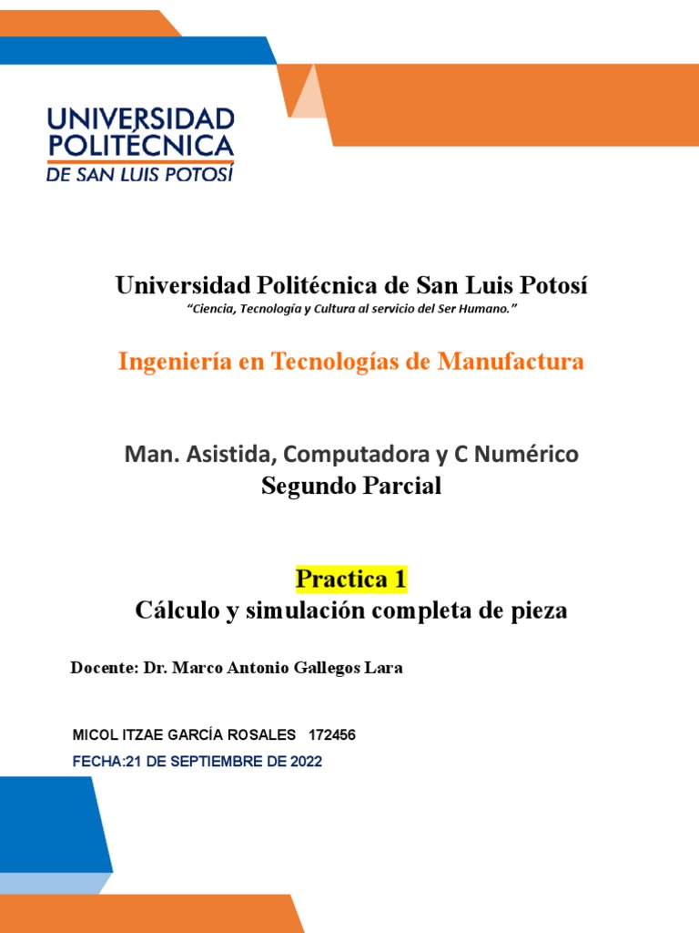 Reporte Practica1 Maquinado | PDF