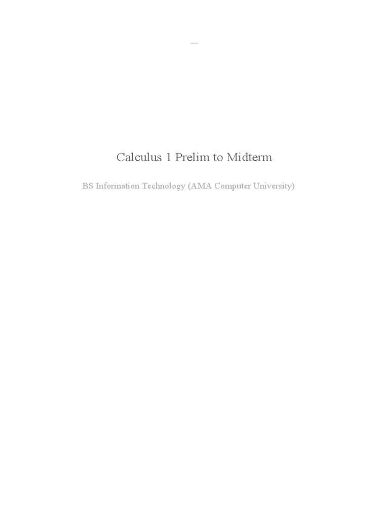 Calculus 1 Midterm Review Quizzes | PDF | Slope | Tangent