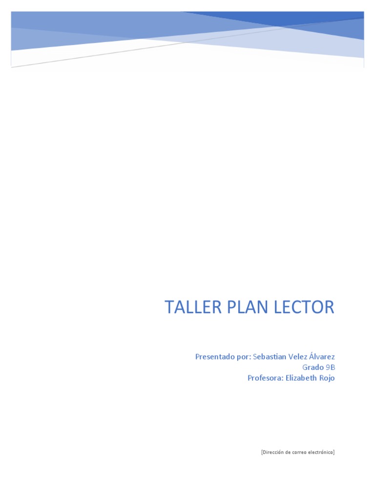 Taller Plan Lector | PDF