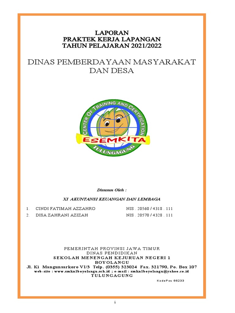 Laporan PKL Cindi & Disa | PDF