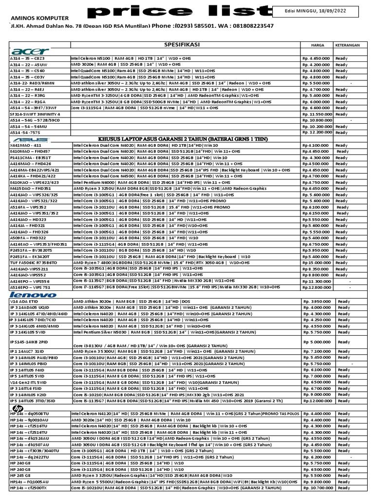 Price Real 141220. | PDF | Computer Hardware | Computing