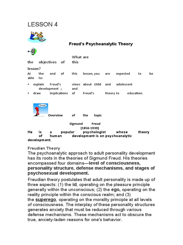 Module 4 - Psychoanalytic Theory by Sigmund Freud | PDF | Id ...