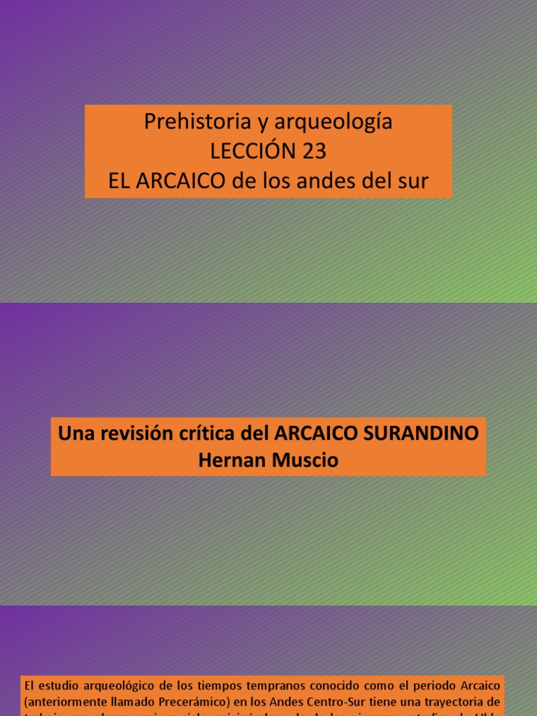 Arcaico Surandino: Innovaciones y Hábitats | PDF