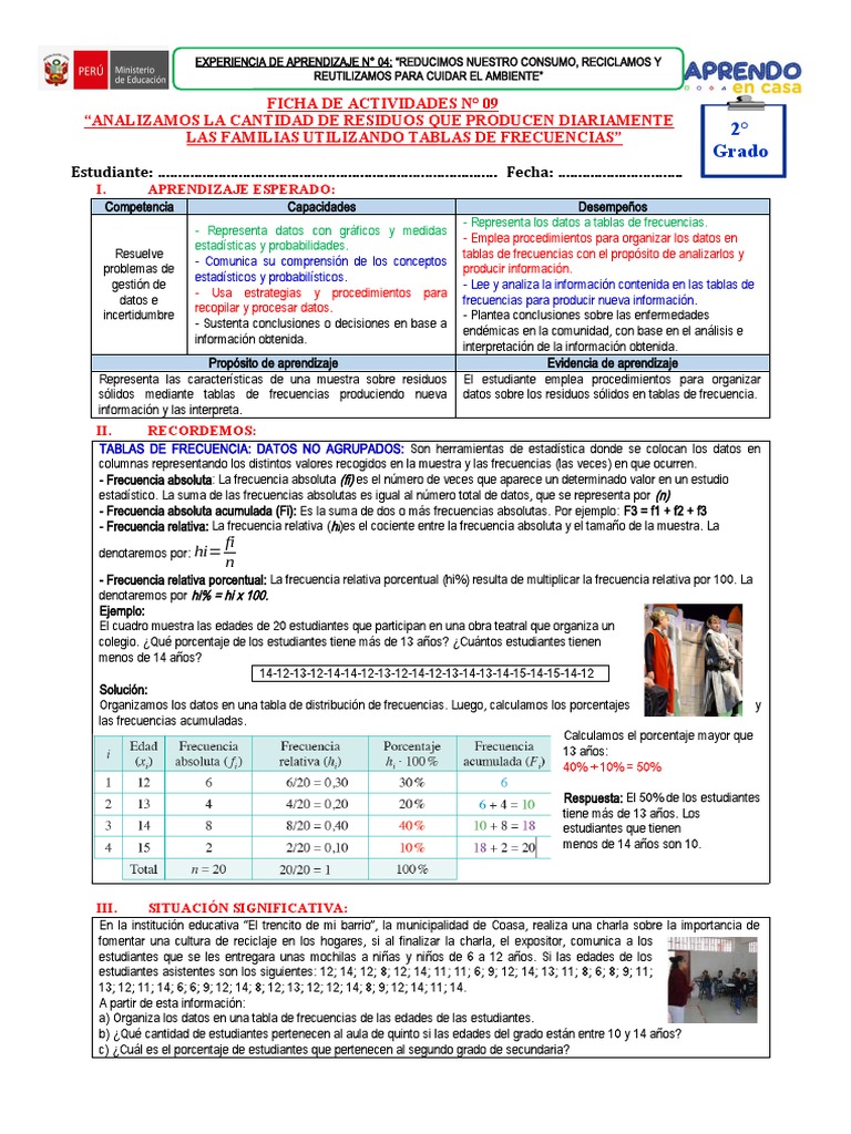 Ficha 9 - 2do - Exp 4 | PDF | Aprendizaje | Información