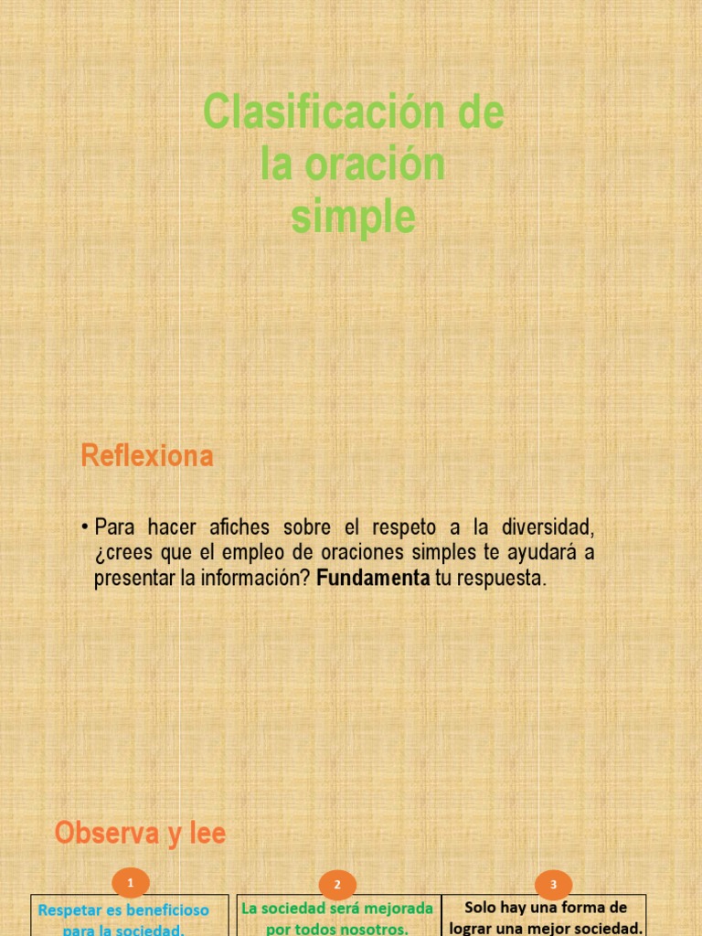 3 La Oracion Simple | PDF | Verbo | Oración (Lingüística)