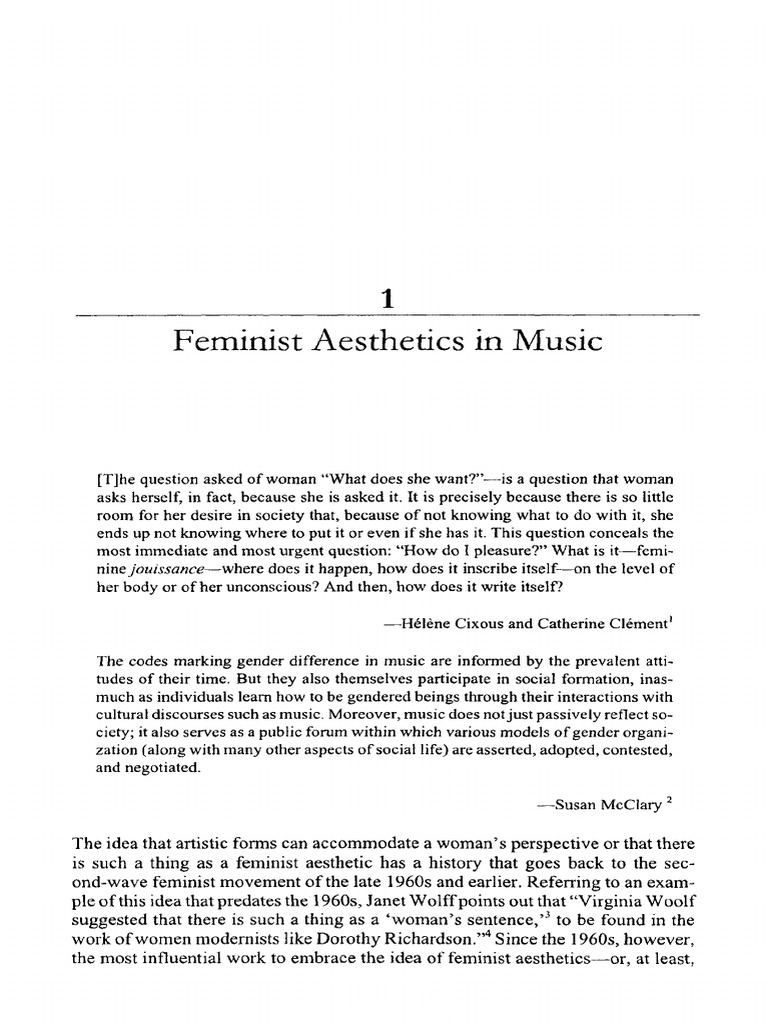 Macarthur - Chapter 1 - Feminist Aesthetics in Music | PDF | Immanuel ...