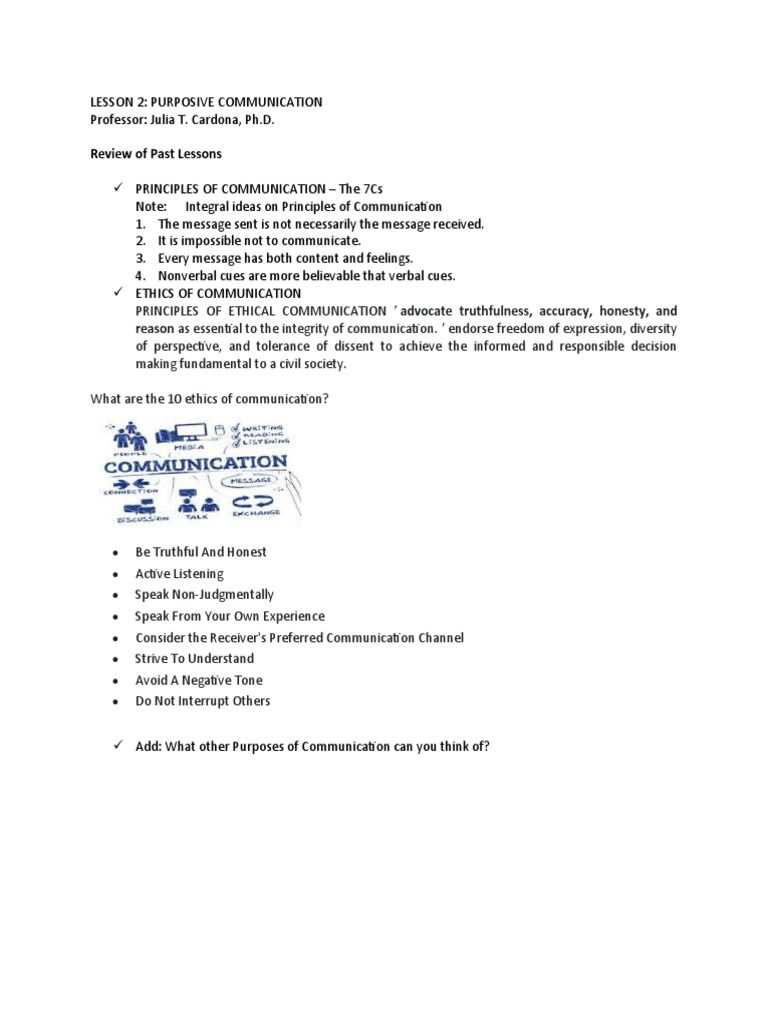 Lesson 2 3 Purposive Communication | PDF | Communication | Perception