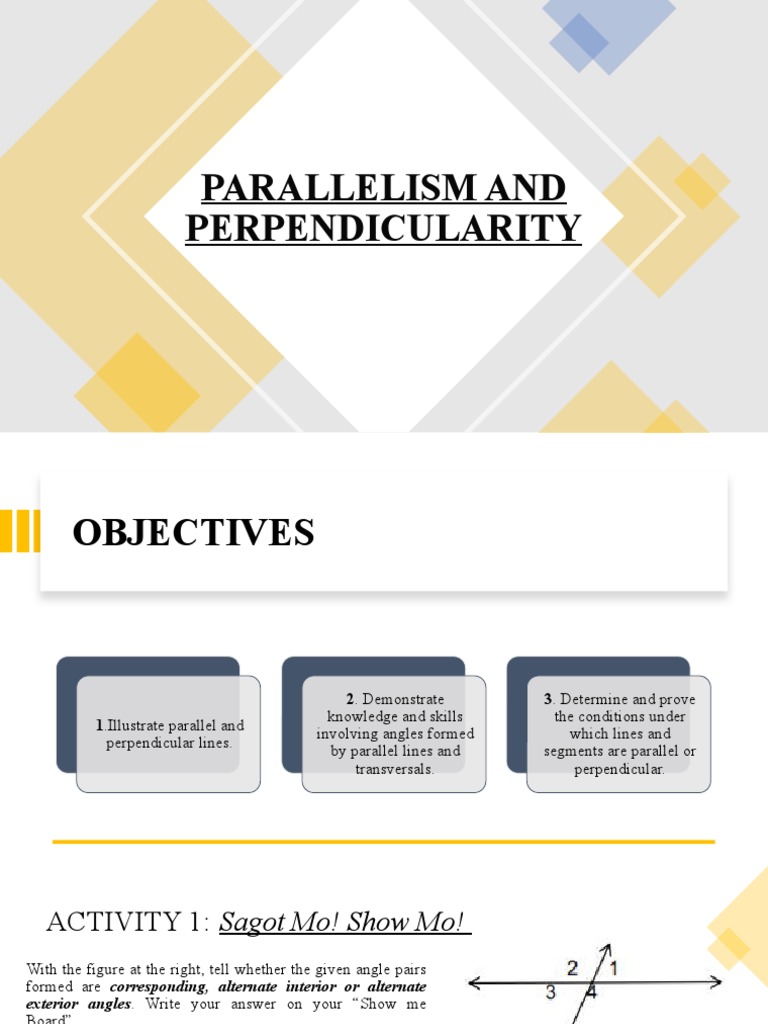 Parallel and Perpendicular Lines Guide | PDF