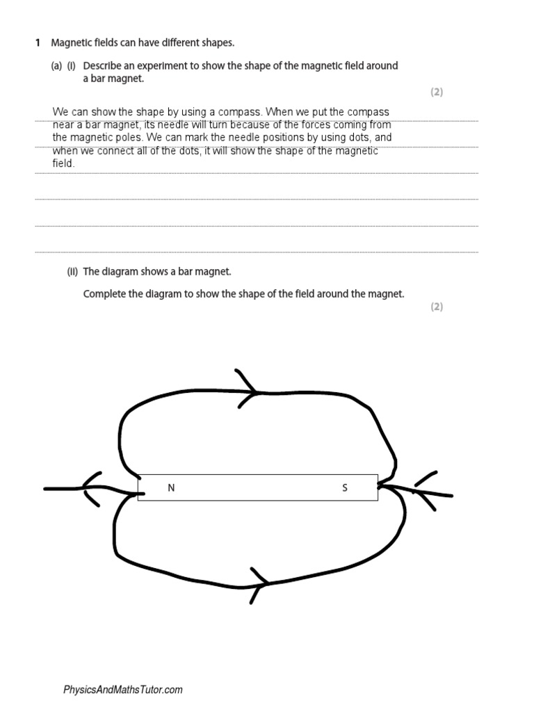 Physics Magnetic Field Worksheet | PDF