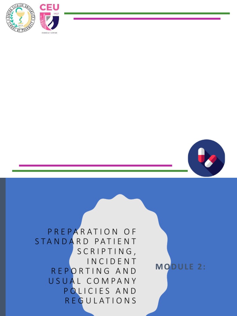Pharmacist-Patient Script & Reporting | PDF | Pharmacy | Patient