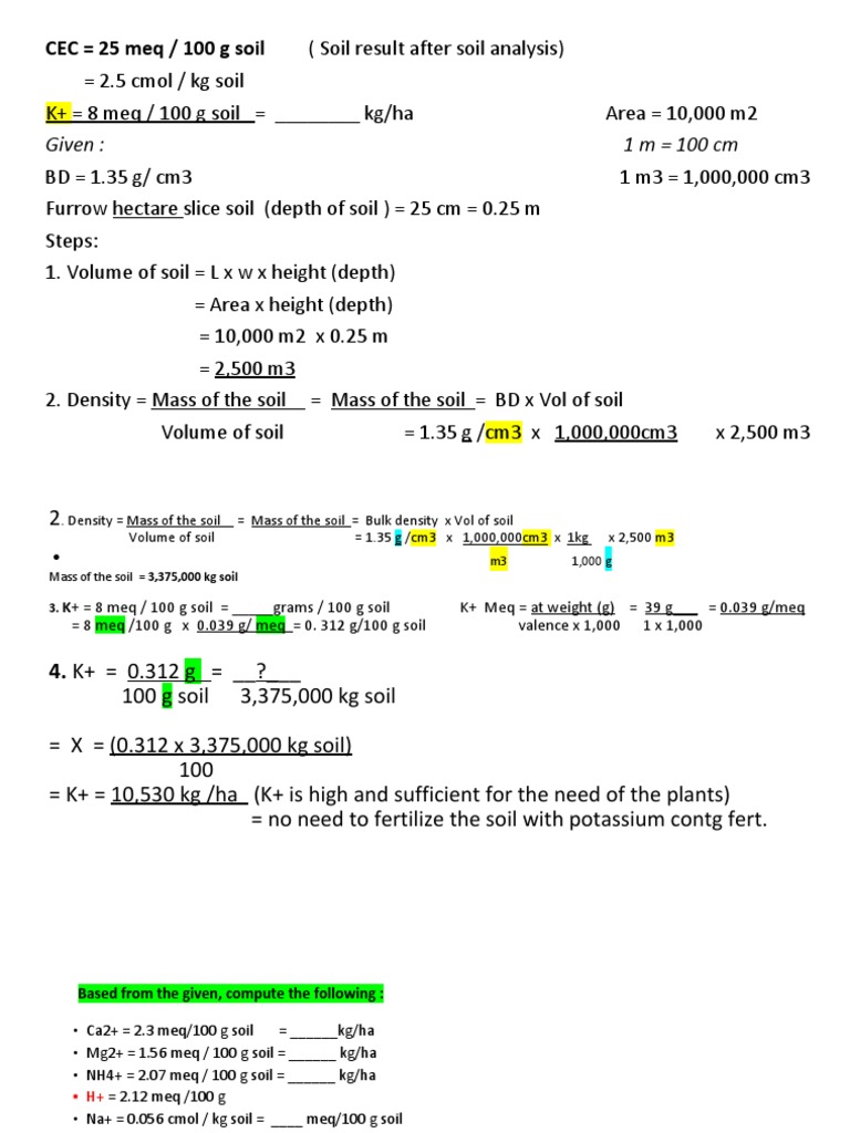 SSC002 Computation For Meq & Cmol | PDF