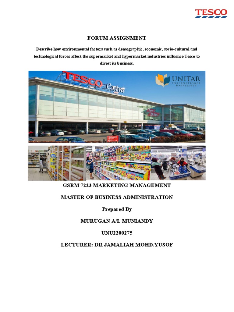 TESCO - Forum Assignment Marketing Management | PDF | Cost Of Living ...