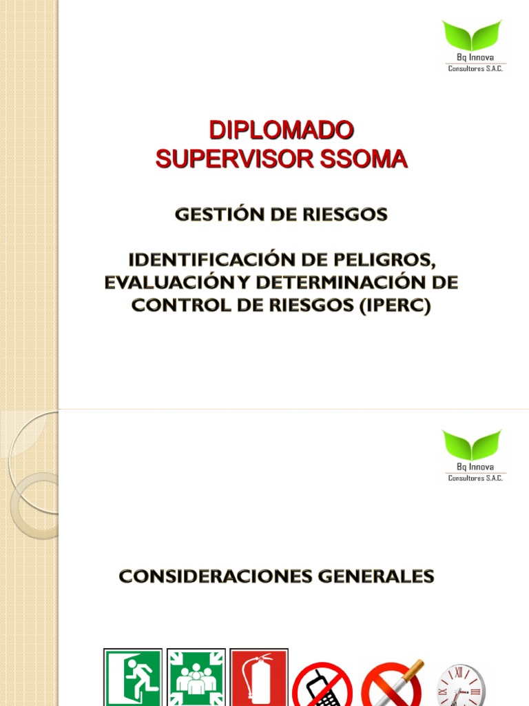 Identificación de Peligros y Evaluación de Riesgos PDF | PDF | Riesgo | Seguridad y salud ...
