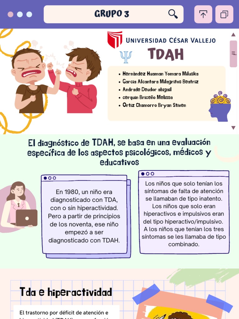 TDAH | PDF | Desorden hiperactivo y deficit de atencion | Enfermedades ...