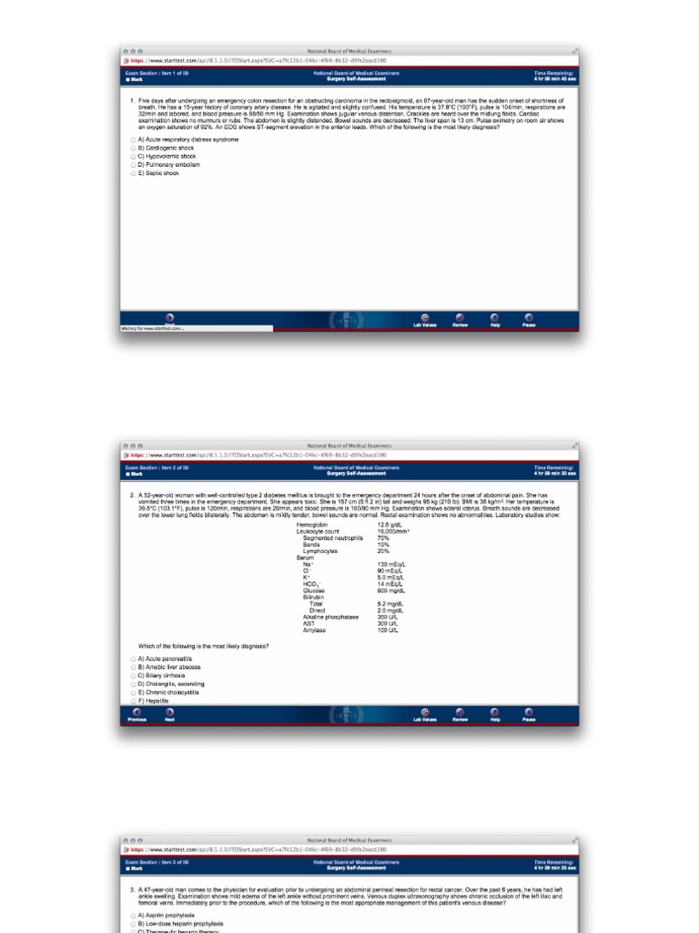 Surgery Nbme Form 1 | PDF