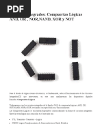 Compuertas Lógicas - AND, OR, NOT, NAND, NOR y XOR | PDF | Puerta ...