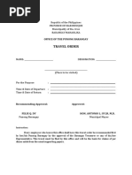 Travel Order Form | PDF | Philippines | Government