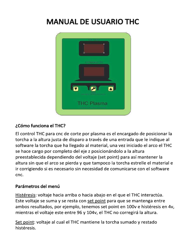 Manual THC autónomo EDIT | PDF