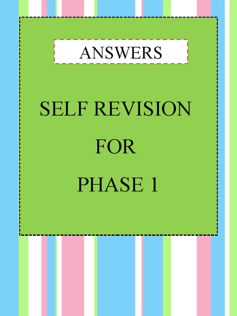 Self Revision Answer | PDF