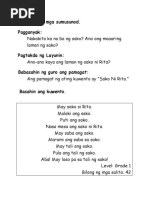 Reading Materials - Grade 1 | PDF