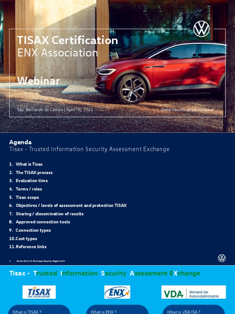 TISAX Certification - ENX Association - Webinar | PDF | Information Security | Information ...
