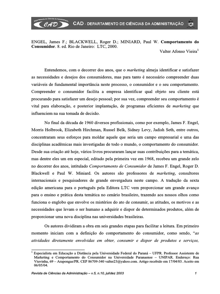 Engel, James F. Blackwell, Roger D. Miniard, Paul - Cad | PDF ...