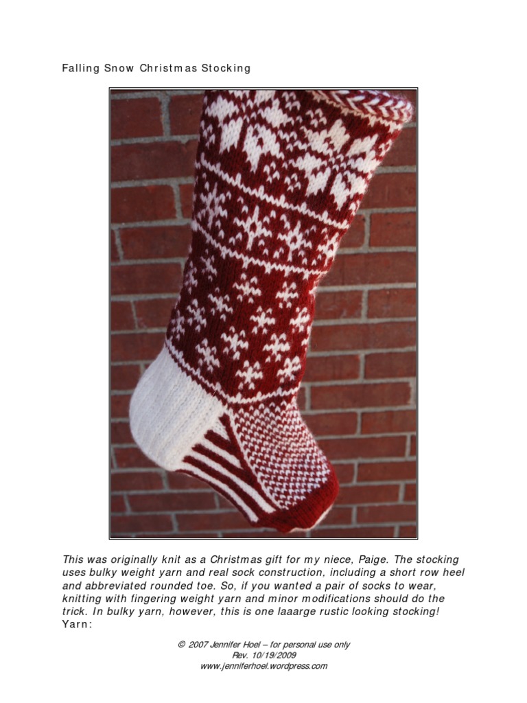Falling Snow Stocking | PDF