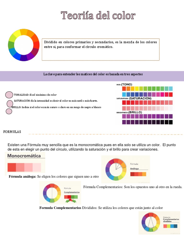 Teoría del Color y sus Fórmulas | PDF | Color | Azul