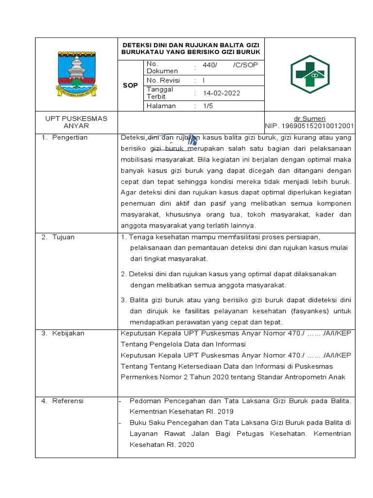 Sop Deteksi Dini Ok | PDF