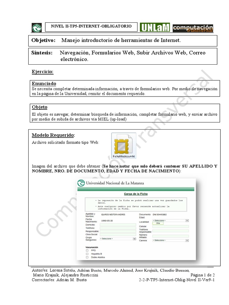 2-2-P-TP5-Internet-Oblig-Nivel II-Ver9-1 | PDF | Red mundial | Internet y web